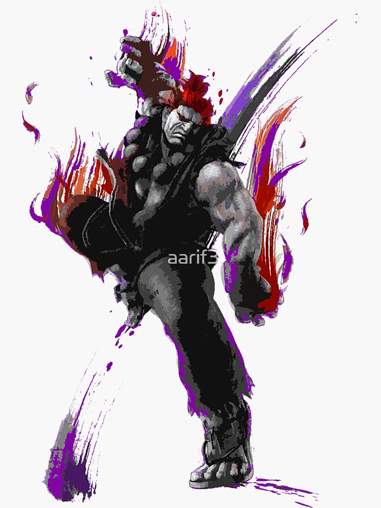 "Akuma Black & White" Sticker by aarif3 | Redbubble