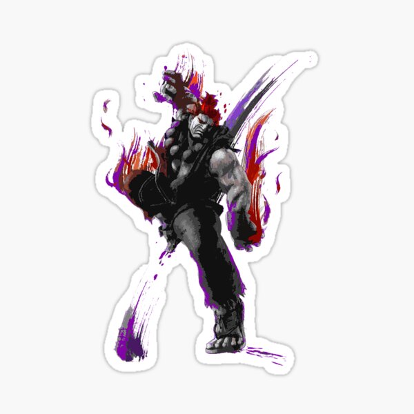 "Akuma Black & White" Sticker by aarif3 | Redbubble