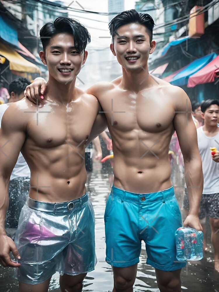 "Korean Men in Songkran Gay" Poster for Sale by Aryabek | Redbubble
