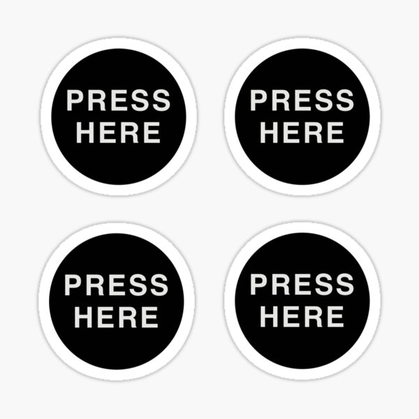 PRESS HERE” Video Doorbell Sticker" Sticker for Sale by Scottopia ...