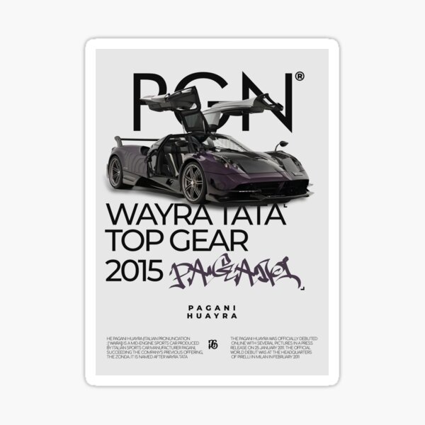 "Pagani Huayra minimalist " Sticker for Sale by aliigal | Redbubble