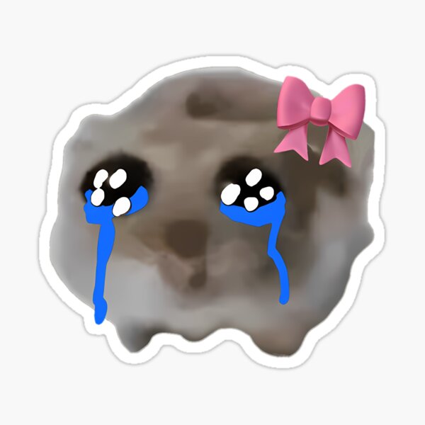 " Sad Hamster Meme" Sticker for Sale by Estellaan | Redbubble