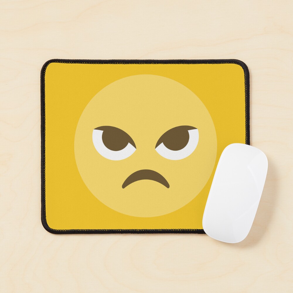 "Frowning Angry Face Emoji" Sticker for Sale by patternsbyposh | Redbubble