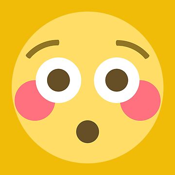 "Rosy Cheeks Blushing Embarrassed Emoji" Sticker for Sale by ...