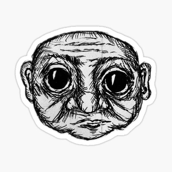"Kinda cute old man" Sticker for Sale by astridwuttke | Redbubble