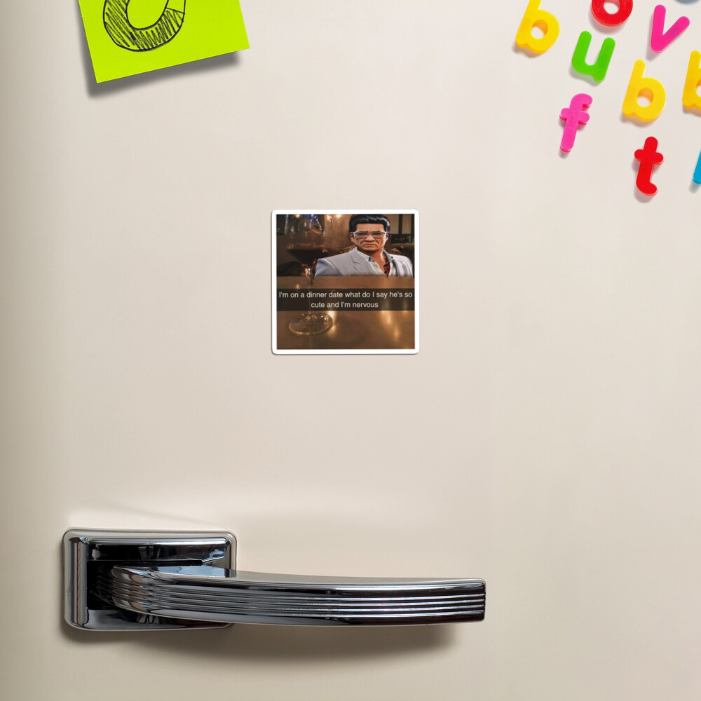 "Date with Daisaku Kuze Funny Yakuza Meme Design" Sticker for Sale by ...