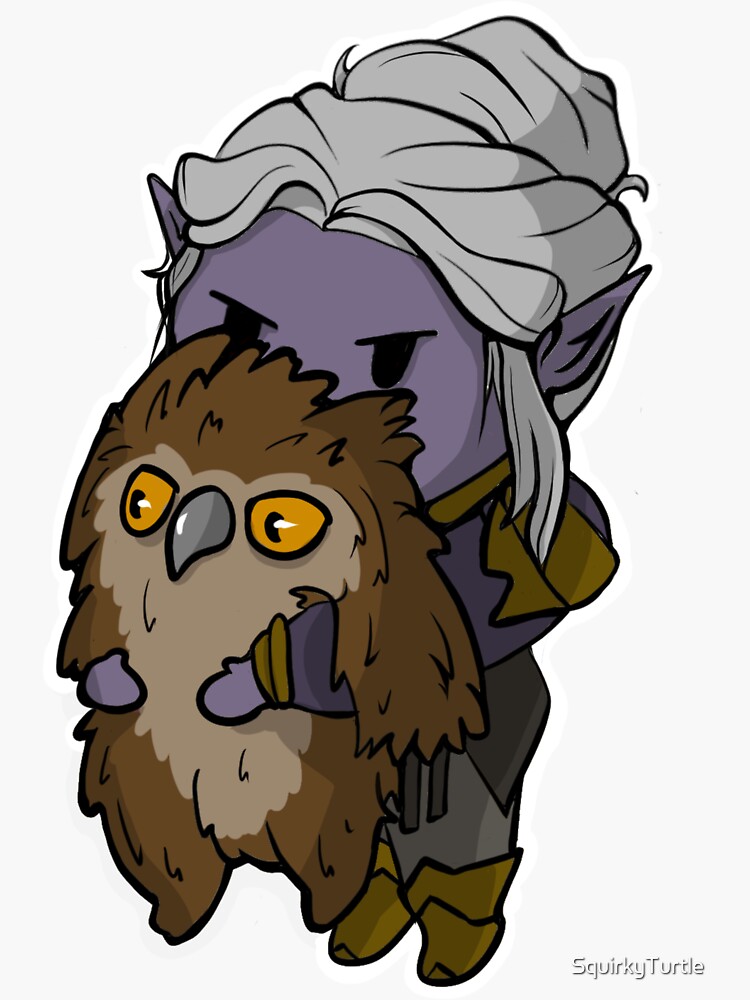 "Cute Minthara with Owl Bear | Baldurs Gate 3 | BG3 | DND" Sticker for ...