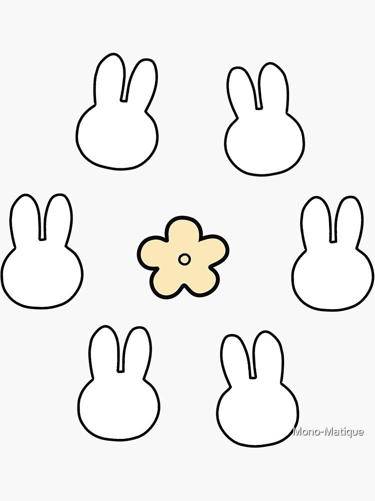 "Miffy-like head multi pack" Sticker for Sale by Mono-Matique | Redbubble