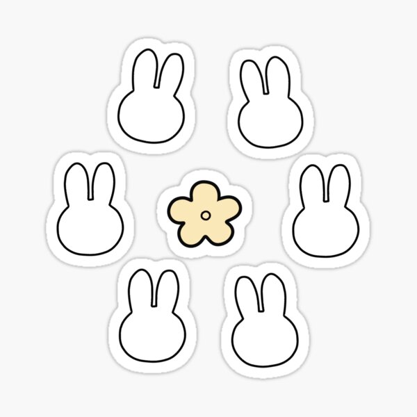 "Miffy-like head multi pack" Sticker for Sale by Mono-Matique | Redbubble