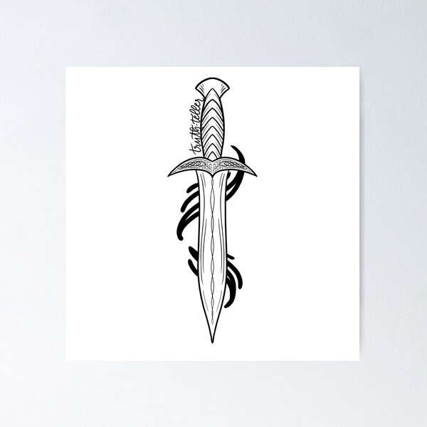 "Azriel Truth Teller Sword - ACOTAR Officially Licensed " Poster for ...