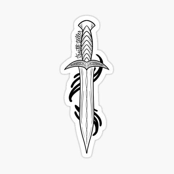 "Azriel Truth Teller Sword - ACOTAR Officially Licensed " Sticker for ...