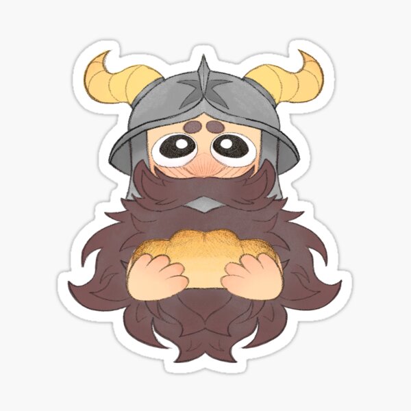 "Cute Senshi with his bread" Sticker for Sale by StarryBunnyGio | Redbubble