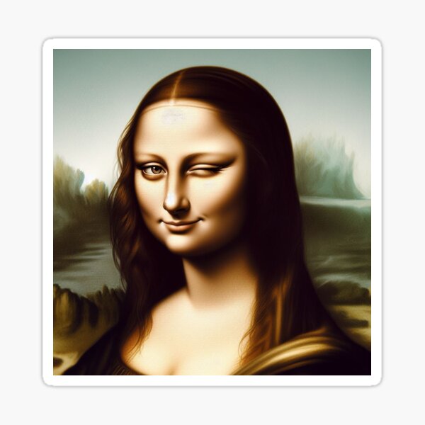 "Mona Lisa" Sticker by DaiMely | Redbubble