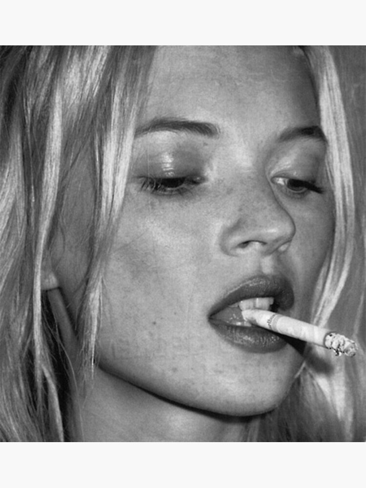 "Potrait Kate Moss Smoking Posters" Poster for Sale by gaylecurtis ...