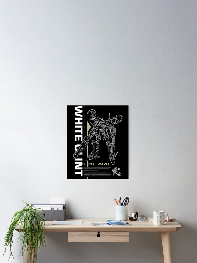 "Armored Core 4 - Line Ark - Mech - White Glint - Negative" Poster for ...