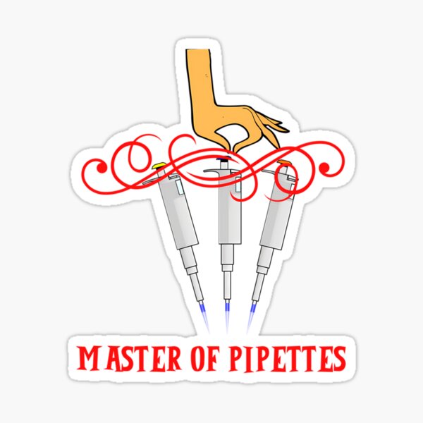 "Master Of Pipettes Funny Pipette Microbiology Medical Laboratory ...