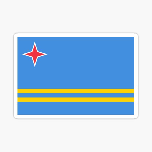 "Official Flag of Aruba" Sticker for Sale by mrawfle | Redbubble