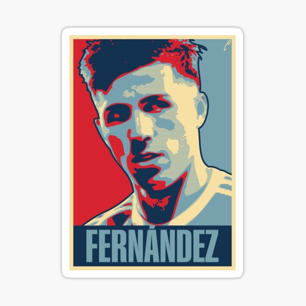 "Fernández" Sticker for Sale by DAFTFISH | Redbubble