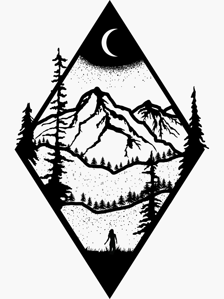 "Earth Day Wanderer Line Art" Sticker for Sale by RobertConklin | Redbubble