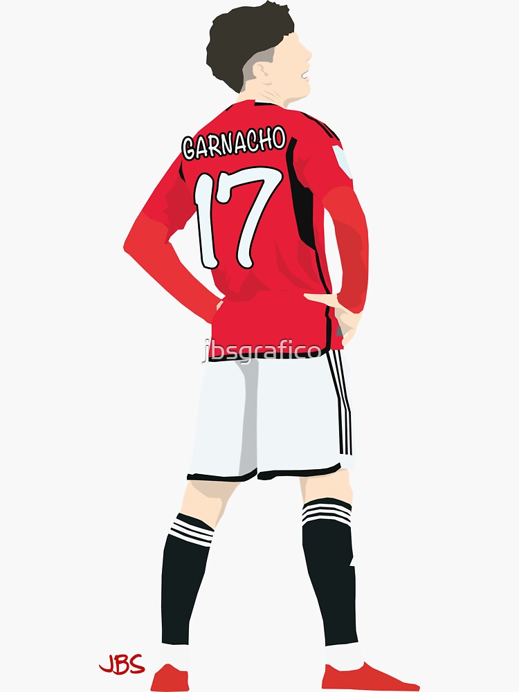 "Alejandro Garnacho, at Manchester United" Sticker by jbsgrafico ...