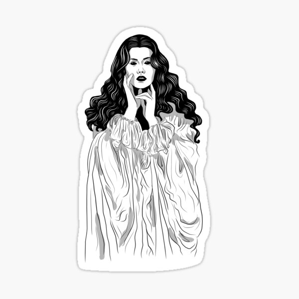 "Woman With Long Hair" Sticker for Sale by NocteCorvus1706 | Redbubble