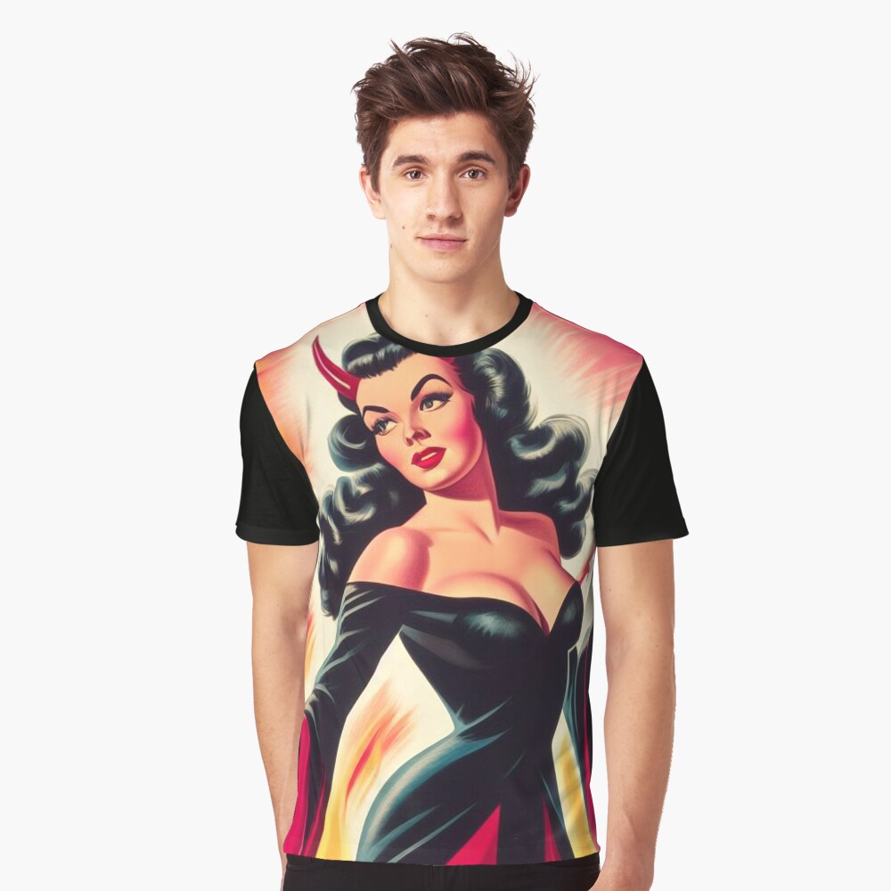 "Vintage She-Devil Pin-up" Sticker for Sale by PulpVintage | Redbubble