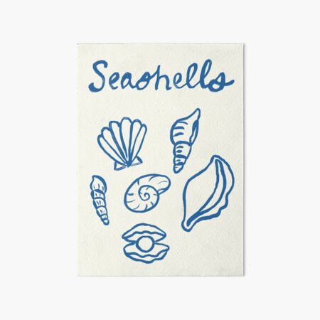 "Seashell Doodles, Seashell Line Art, Minimalism Seashell Design" Art ...