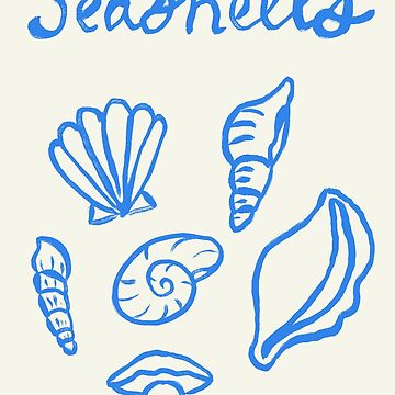 "Seashell Doodles, Seashell Line Art, Minimalism Seashell Design ...