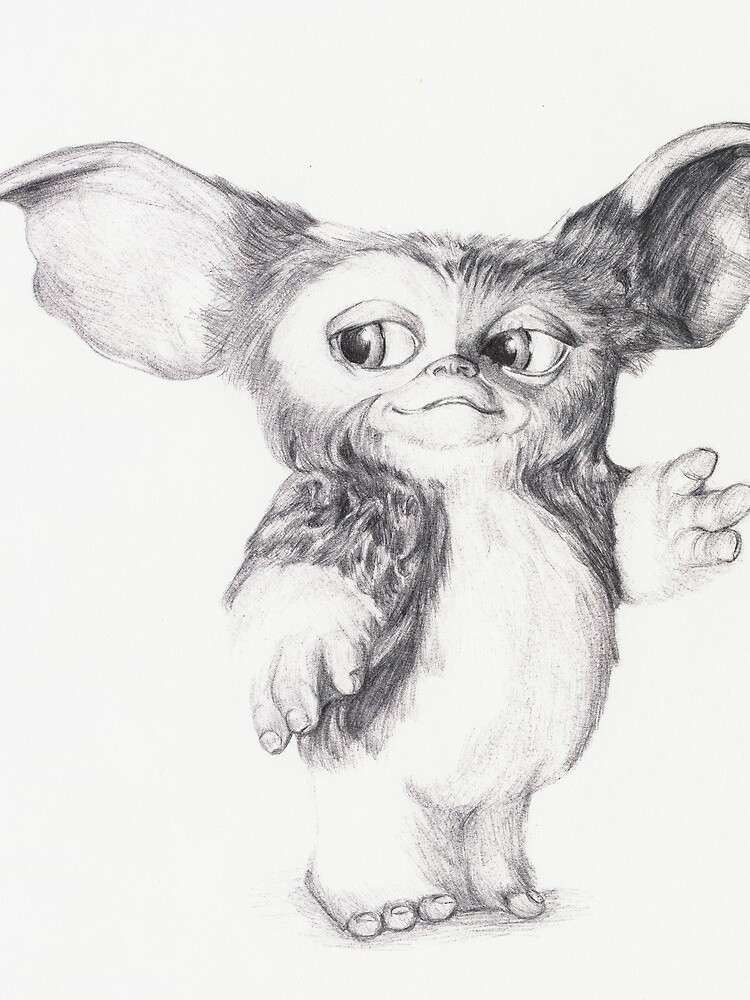 "Gizmo from Gremlins Ballpoint Pen Drawing" Drawstring Bag for Sale by ...