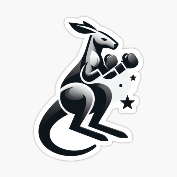 "Minimalist Boxing Kangaroo Logo " Sticker for Sale by Martial-Art-23 ...