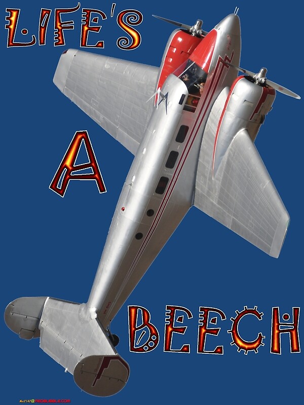 "Life's A Beech - Beechcraft D18 VH-BHS banked" by muz2142 | Redbubble