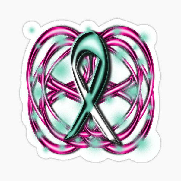 "Cervical Cancer Awareness Ribbon [1]" Sticker for Sale by ...