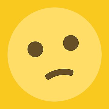 "Concerned Face Emoji" Sticker for Sale by patternsbyposh | Redbubble