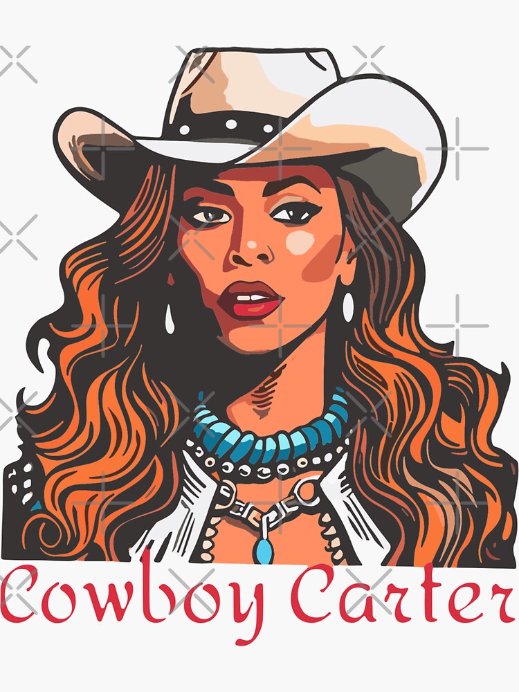 "Cowboy carter" Sticker for Sale by Amorartz | Redbubble