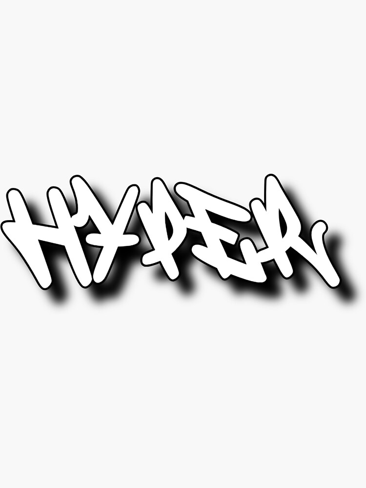 "Hyper ?" Sticker for Sale by hyperactivebike | Redbubble