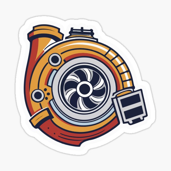 "Stylized Turbocharger Technical Illustration" Sticker for Sale by ...
