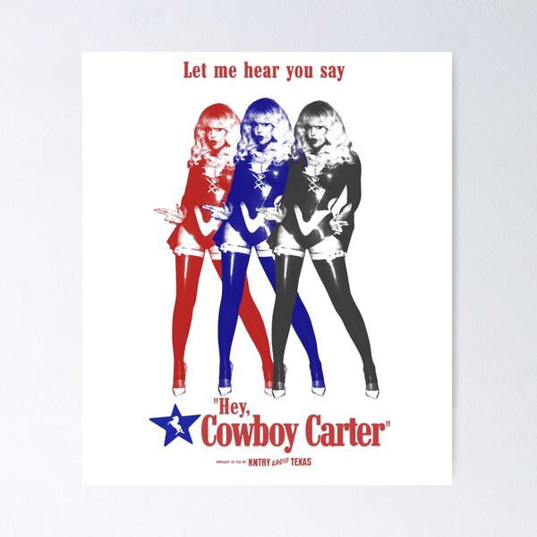 "Hey, Cowboy Carter" Poster for Sale by DJava-ArtO | Redbubble
