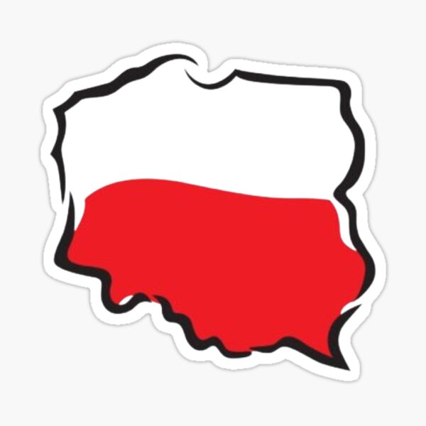 "Poland Flag Map Sticker" Sticker for Sale by Trialloja | Redbubble