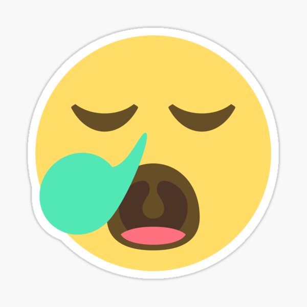 "Sleepy Face Emoji With Runny nose" Sticker for Sale by patternsbyposh ...