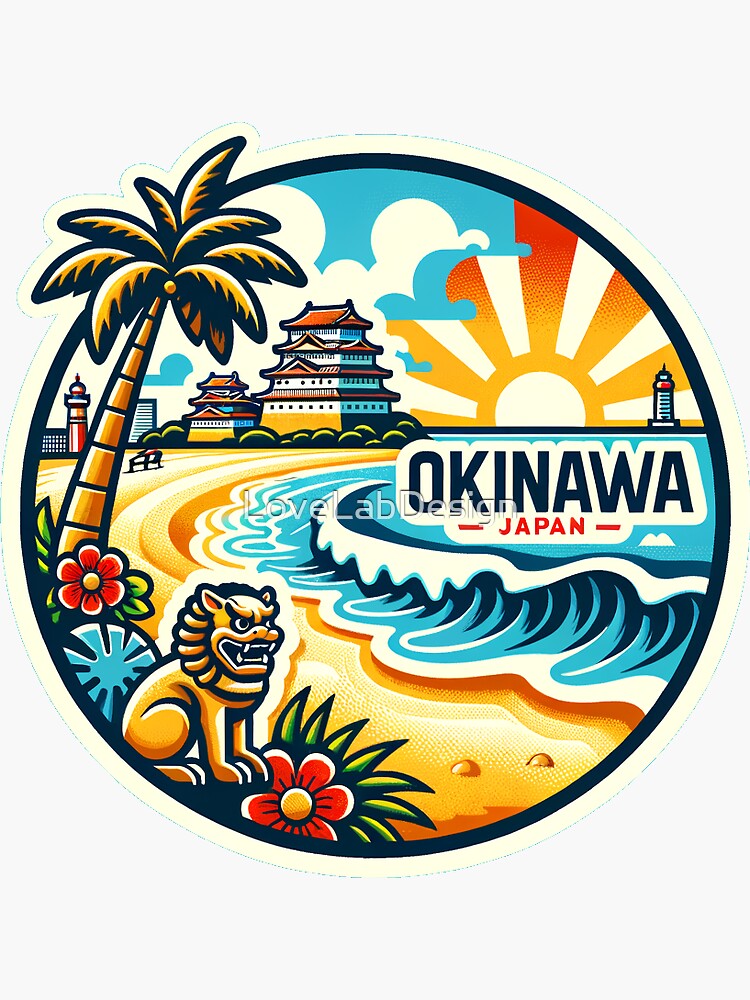 "Okinawa Japan" Sticker for Sale by LoveLabDesign | Redbubble