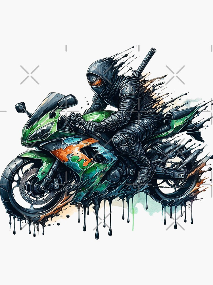 "Kawasaki-Ninja" Sticker for Sale by ryanapples2 | Redbubble
