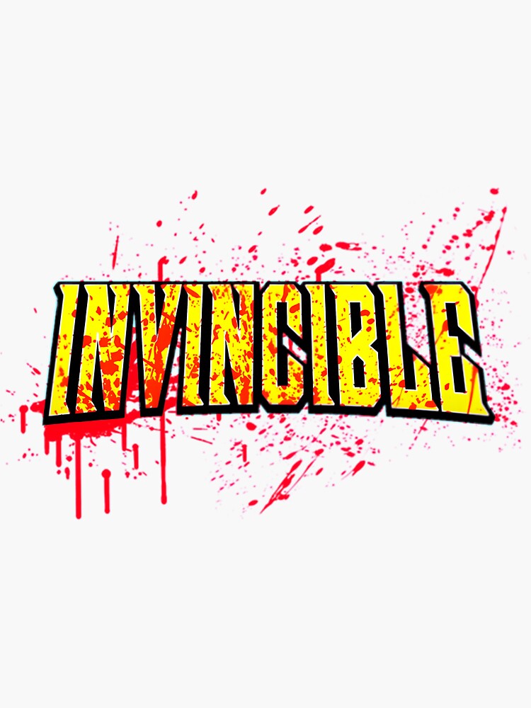 " Invincible T-Shirtinvincible Blood Splat Logo" Sticker for Sale by ...