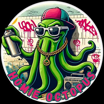 "Graffiti hip hop octopus with style" Sticker by umfhn | Redbubble