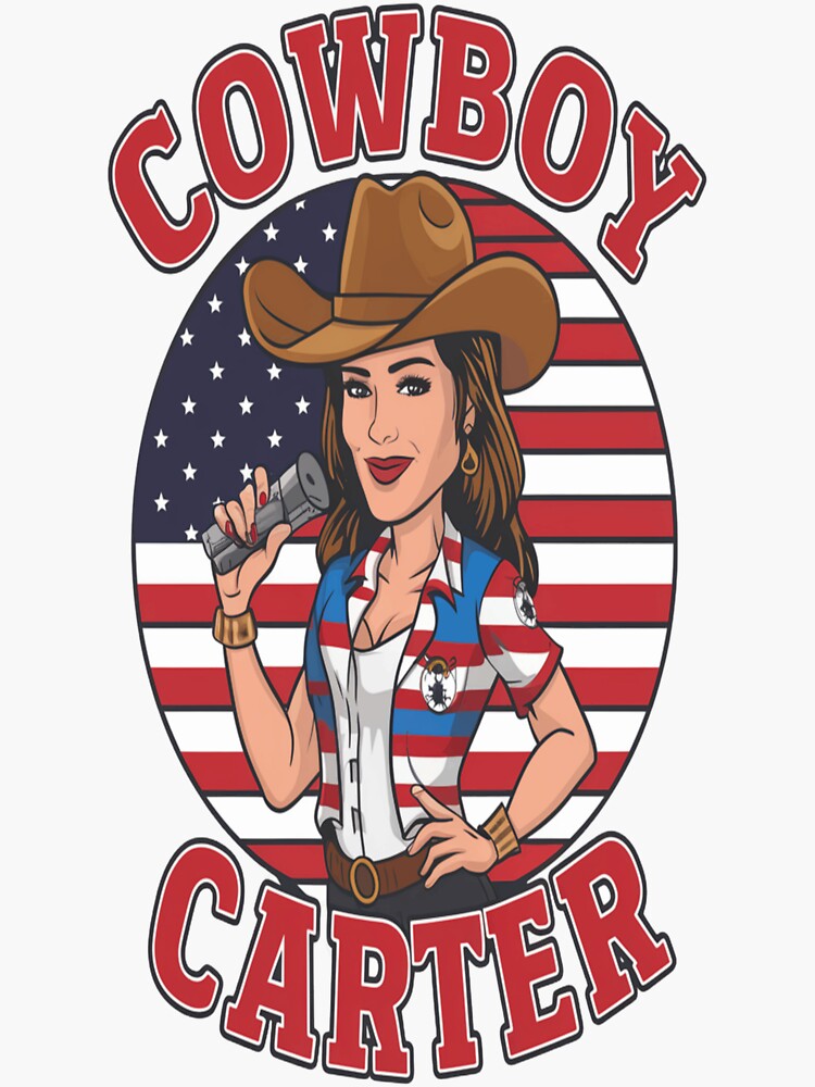 "Cowboy Carter " Sticker for Sale by Justicestd | Redbubble