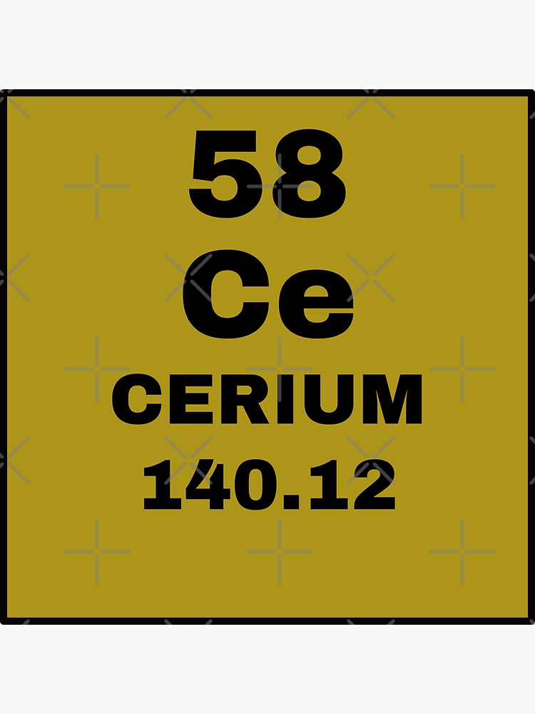 "Periodic Table Of Elements - 58 (Ce) Cerium" Sticker for Sale by ...