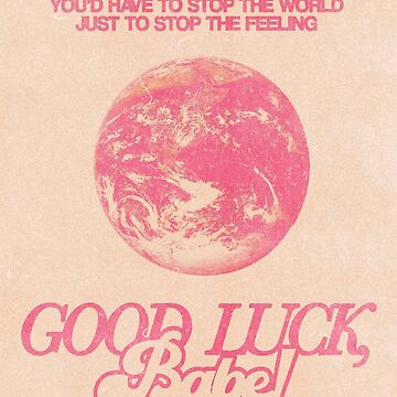 "good luck babe poster! (tan)" Photographic Print for Sale by stareyed ...