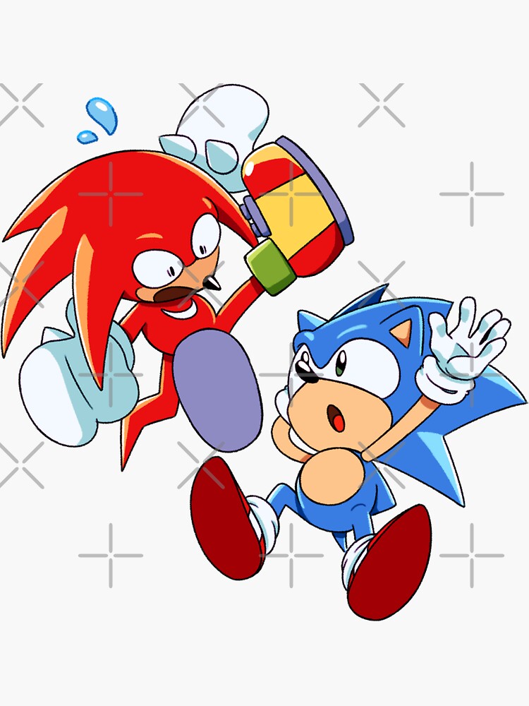 "Classic Sonic & Knuckles! " Sticker for Sale by KobitAchu | Redbubble