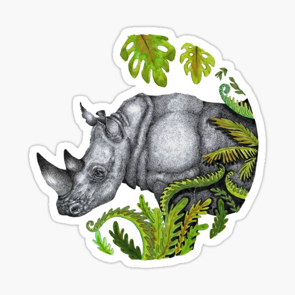 Rhino Stickers | Redbubble