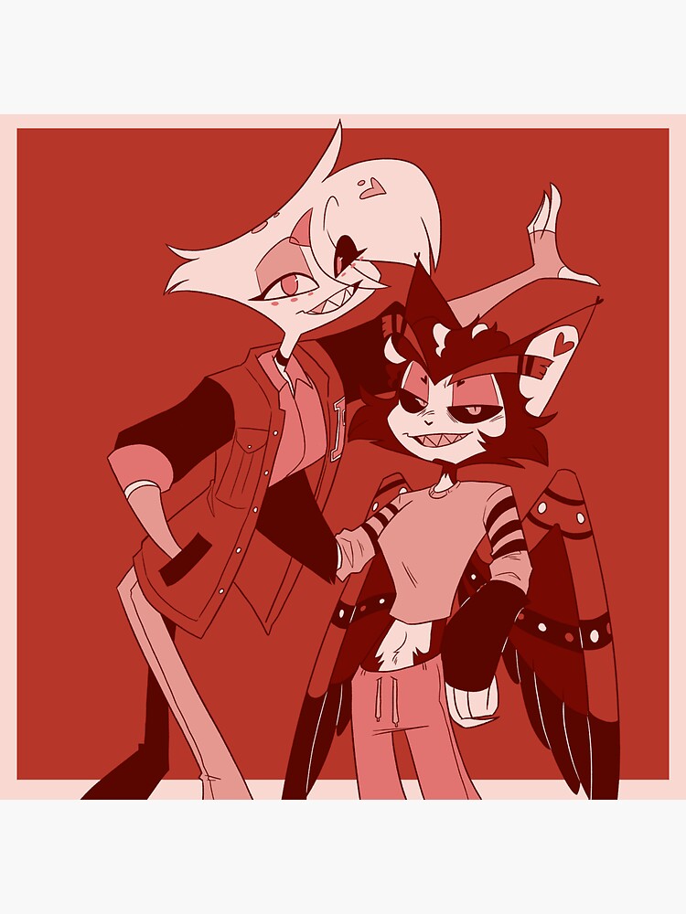 "80s Huskerdust Hazbin Hotel" Sticker for Sale by awhphooeyy | Redbubble