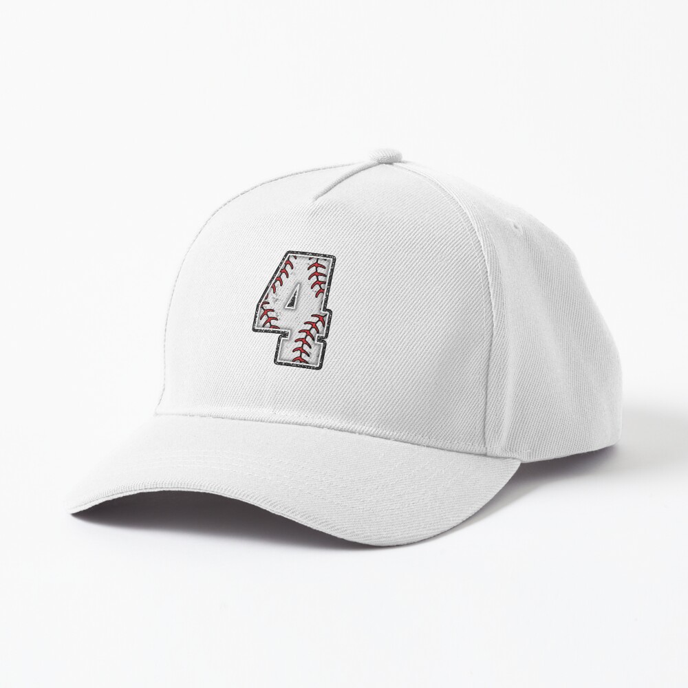 "baseball number 4" Sticker for Sale by creativechaster | Redbubble